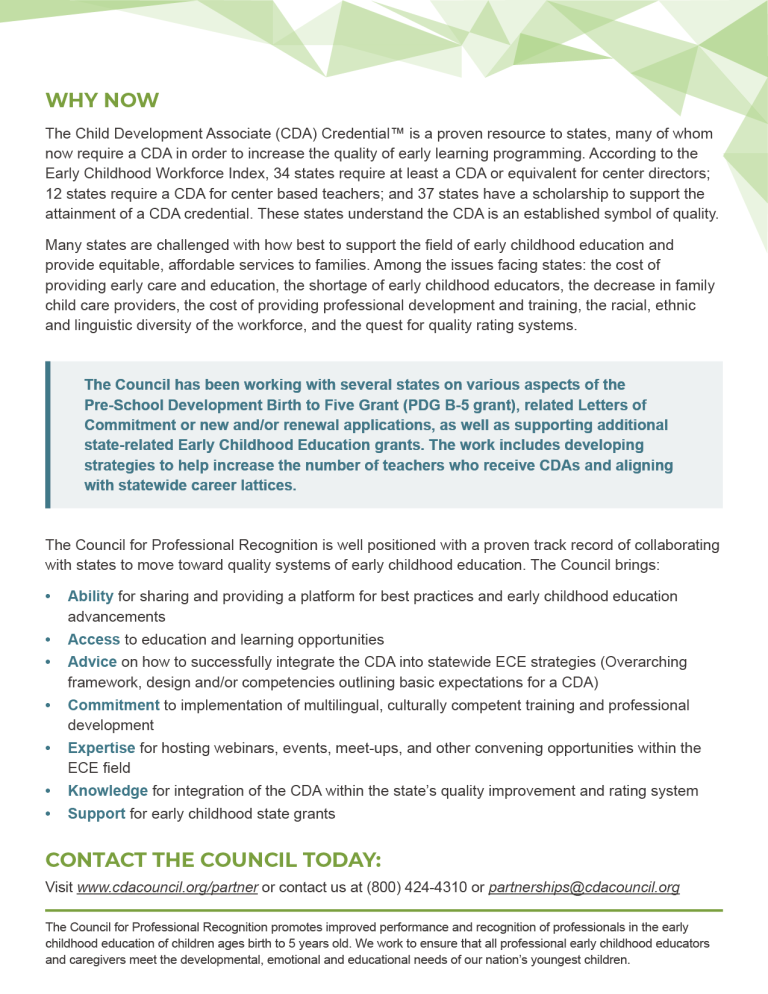 State Recruitment Fact Sheet - CDA Council